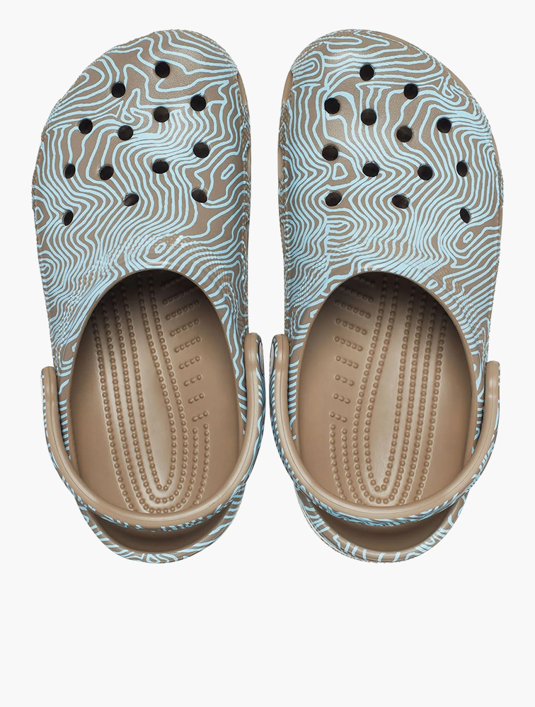 MyRunway | Shop Crocs Khaki Multi Classic Topographic Clogs for Women & Men from MyRunway.co.za
